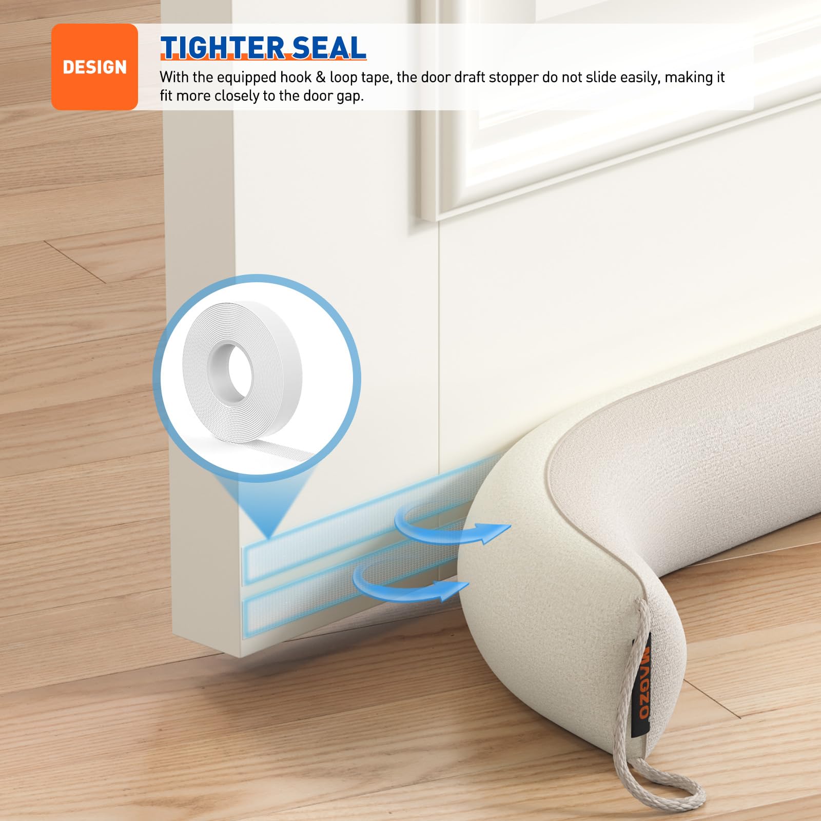 Snapklik.com : Door Draft Stopper 36 Inch-Beige, Under Door Draft ...
