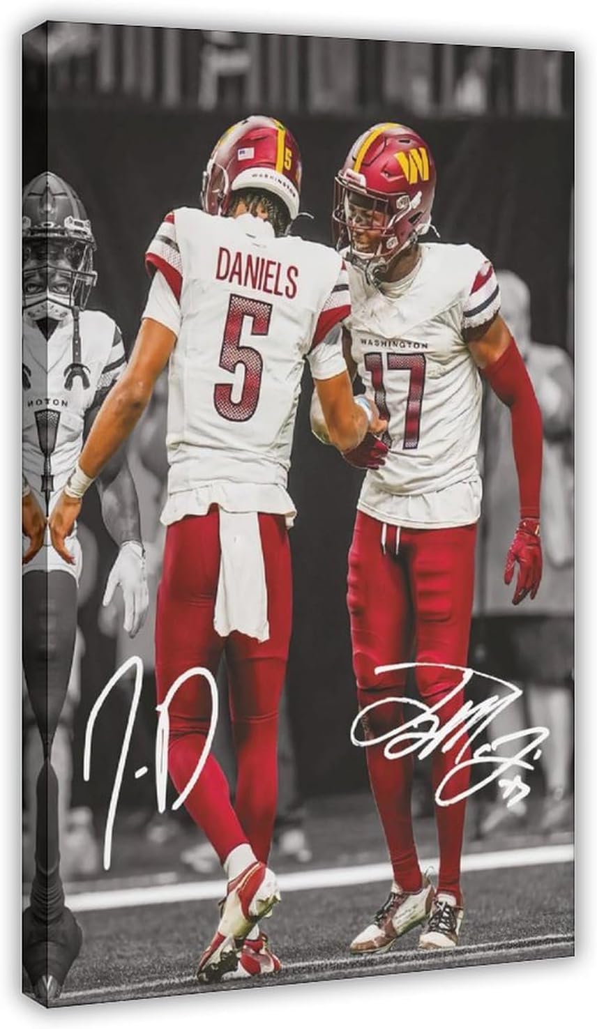 Amazon.com: VNTRFHC Jayden Daniels Terry McLaurin Canvas Poster Bedroom ...