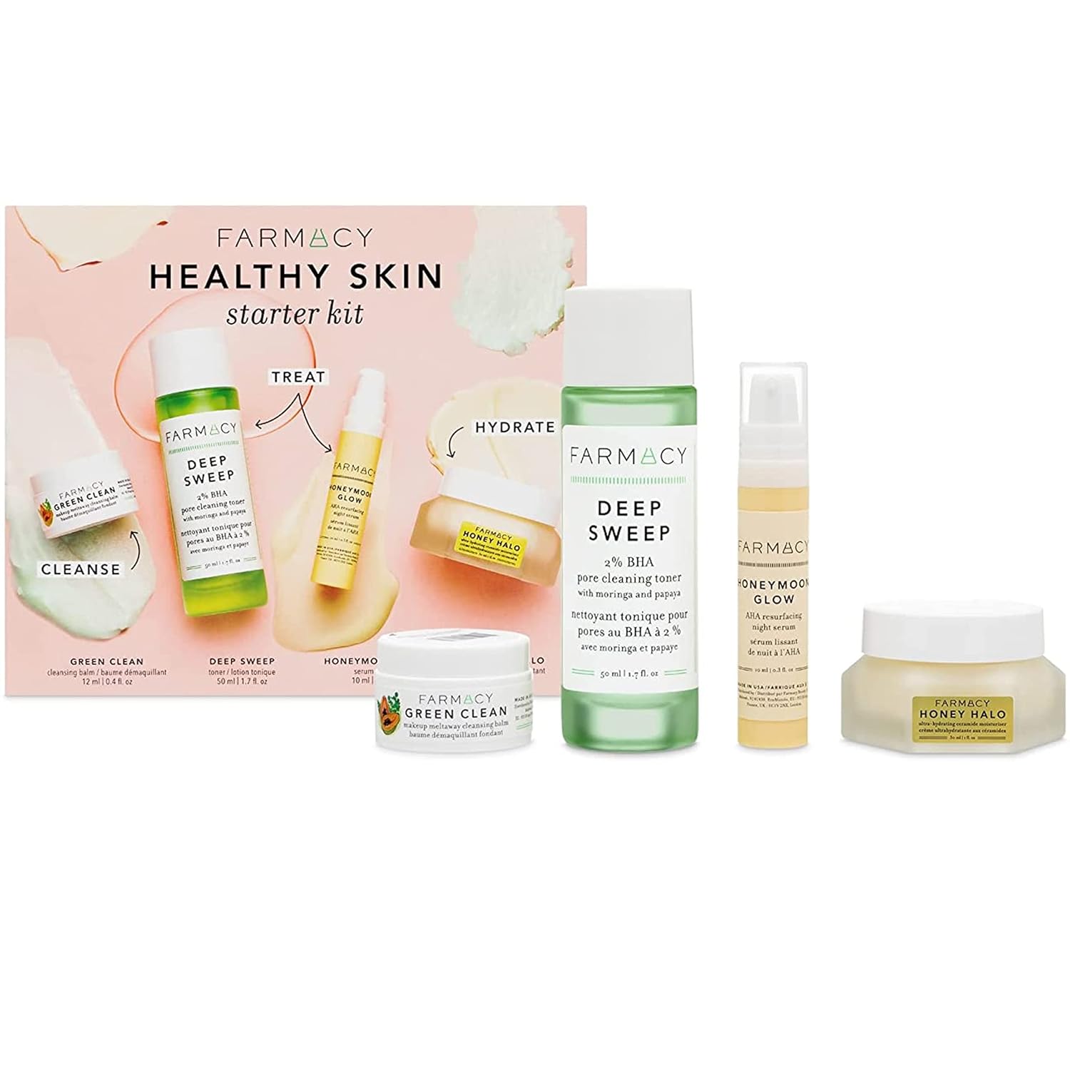 Amazon.com : Farmacy Skincare Gift Set - Healthy Skin Starter Kit ...