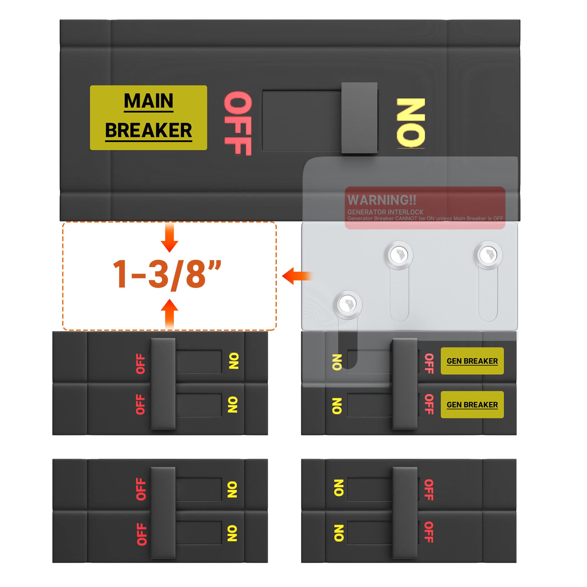 Snapklik.com : Generator Interlock Kit Fit For Square D QO Or Homeline ...