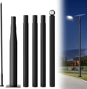Luzhongbao Street Light Pole 16ft, Adjustable Outdoor Light Pole for ...