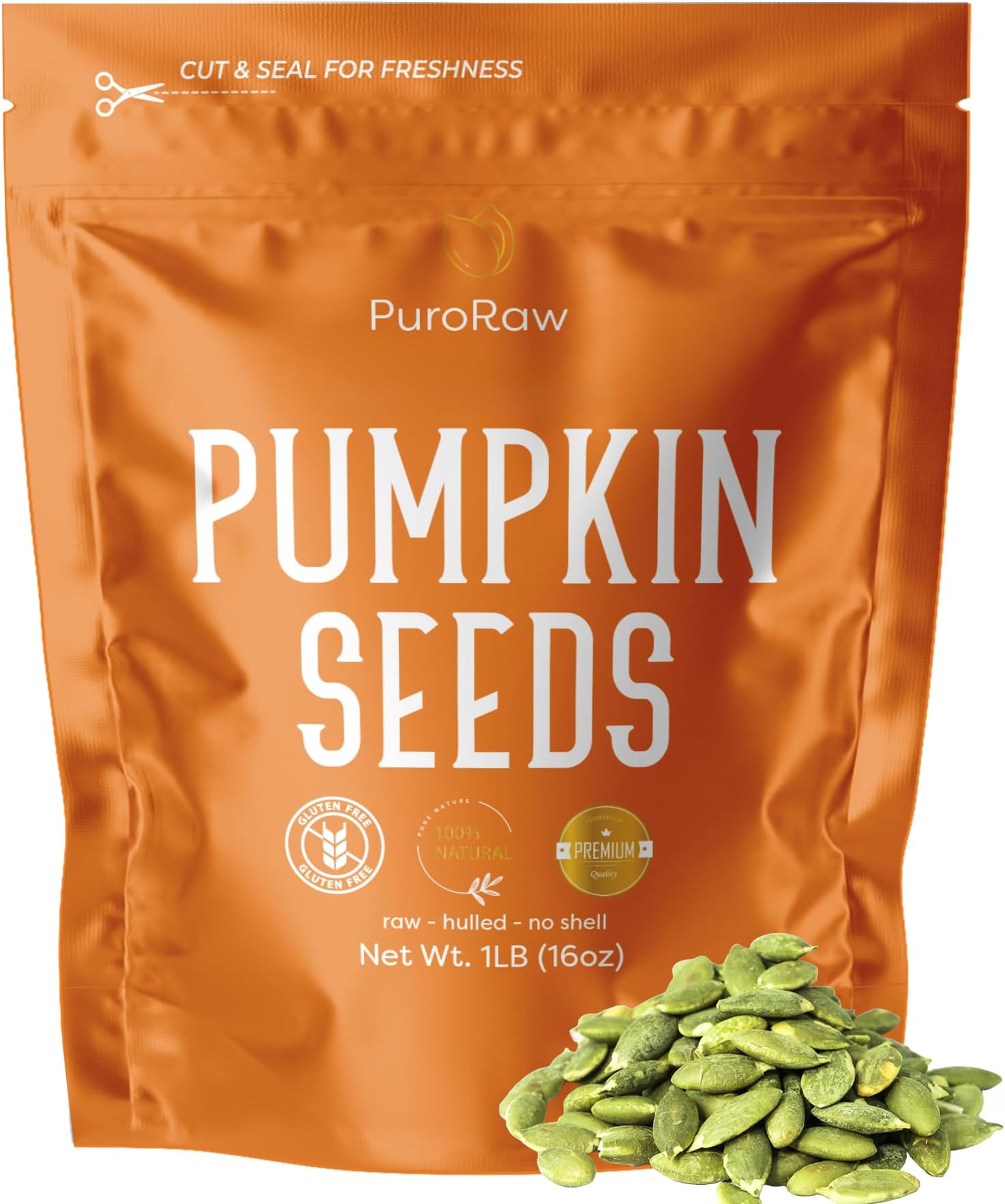Amazon.com : PuroRaw Pumpkin Seeds 1lb, Pepitas Raw Pumpkin Seeds to ...