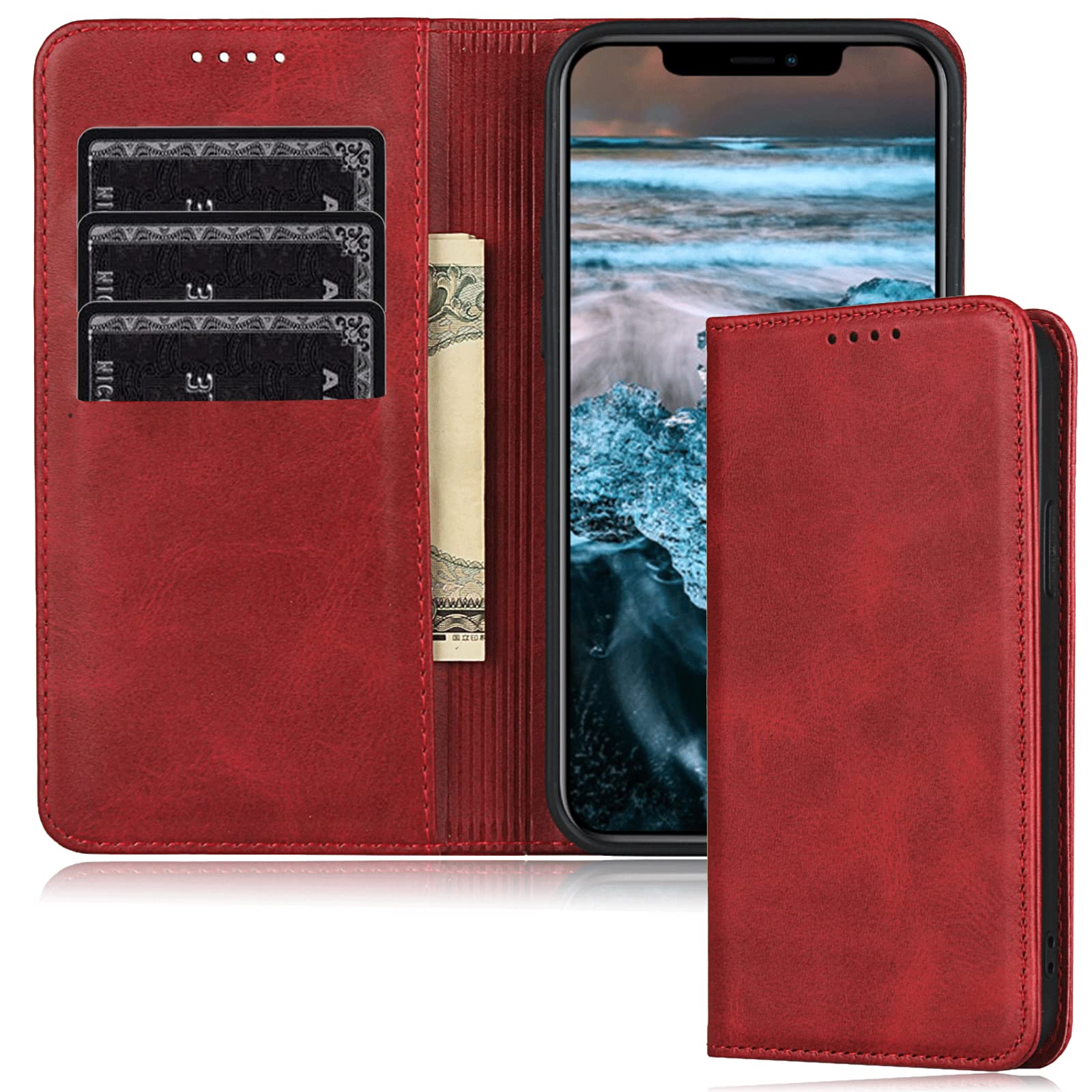 FROLAN iPhone 12 Mini Wallet Case, Premium PU Leather Flip Strong ...