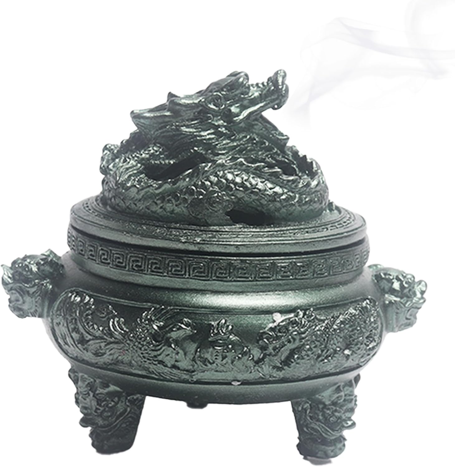 Amazon.com: Feng Shui Dragon Incense Holder Burner with Lid and Incense ...