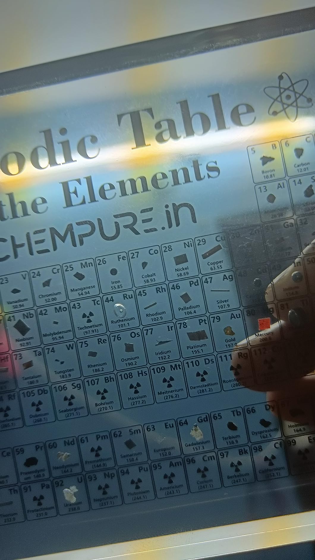 Engineered Labs Heritage Acrylic Periodic Table Of Elements With Real ...