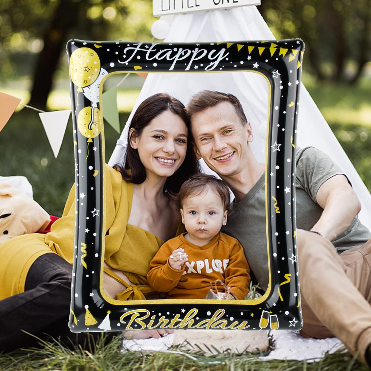 Birthday Photo Booth Frame Inflatable Birthday Selfie Frame for Boys ...