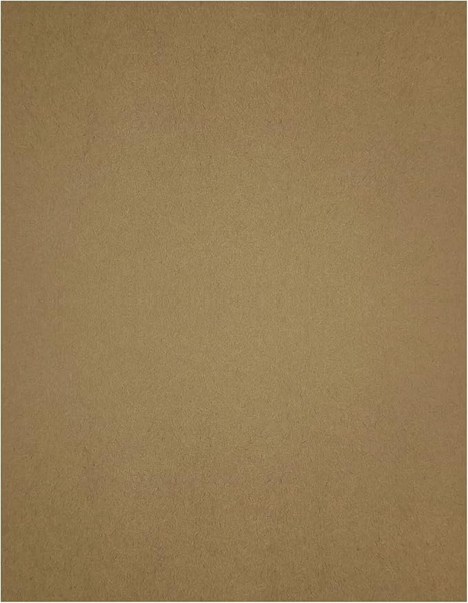 Extra Heavyweight Brown Kraft Cardstock 50 Sheets 130 lb Cover 350gsm ...