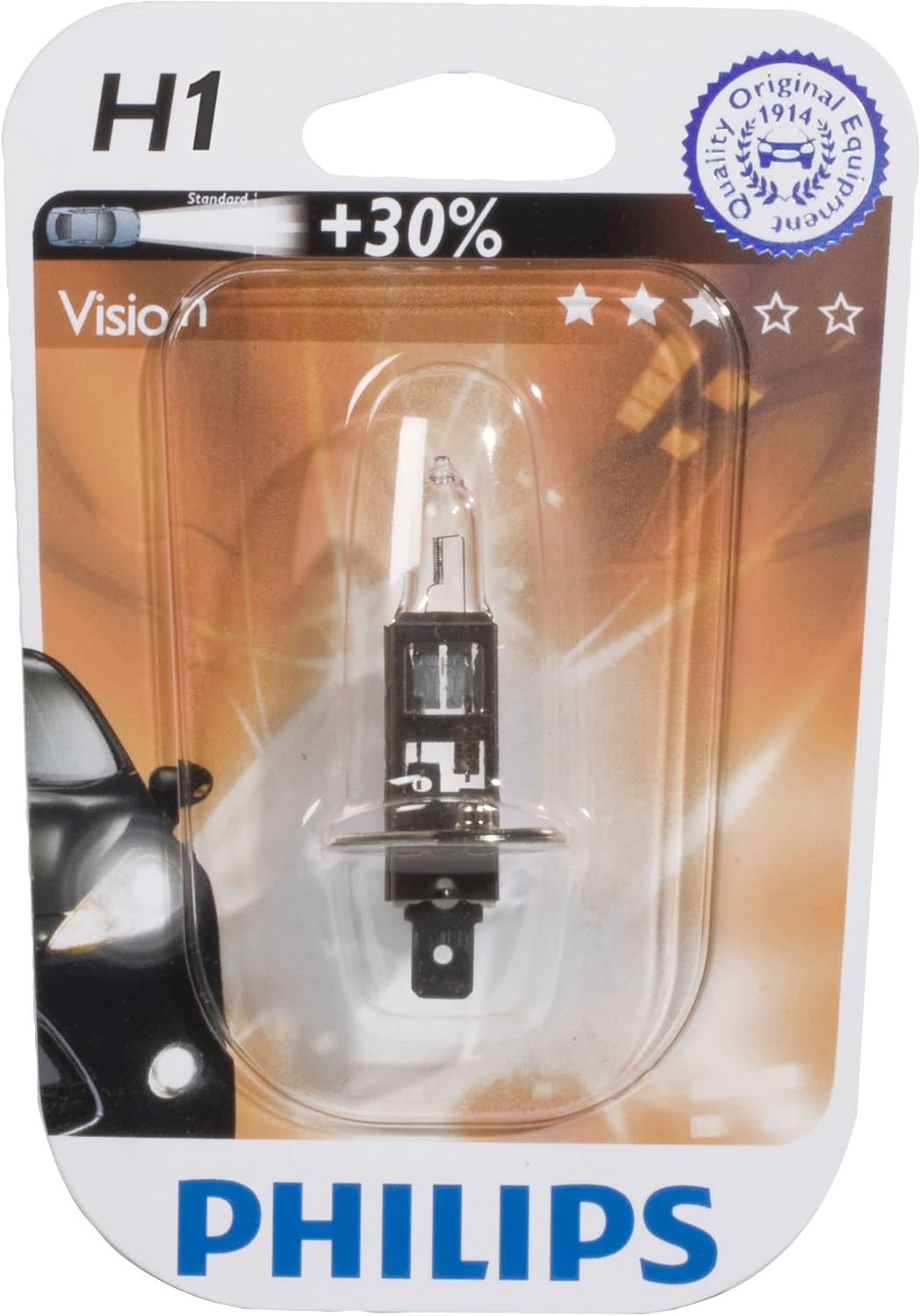 Philips 0730003 12258-PR H1 Premium 55W Bulb : Amazon.co.uk: Automotive