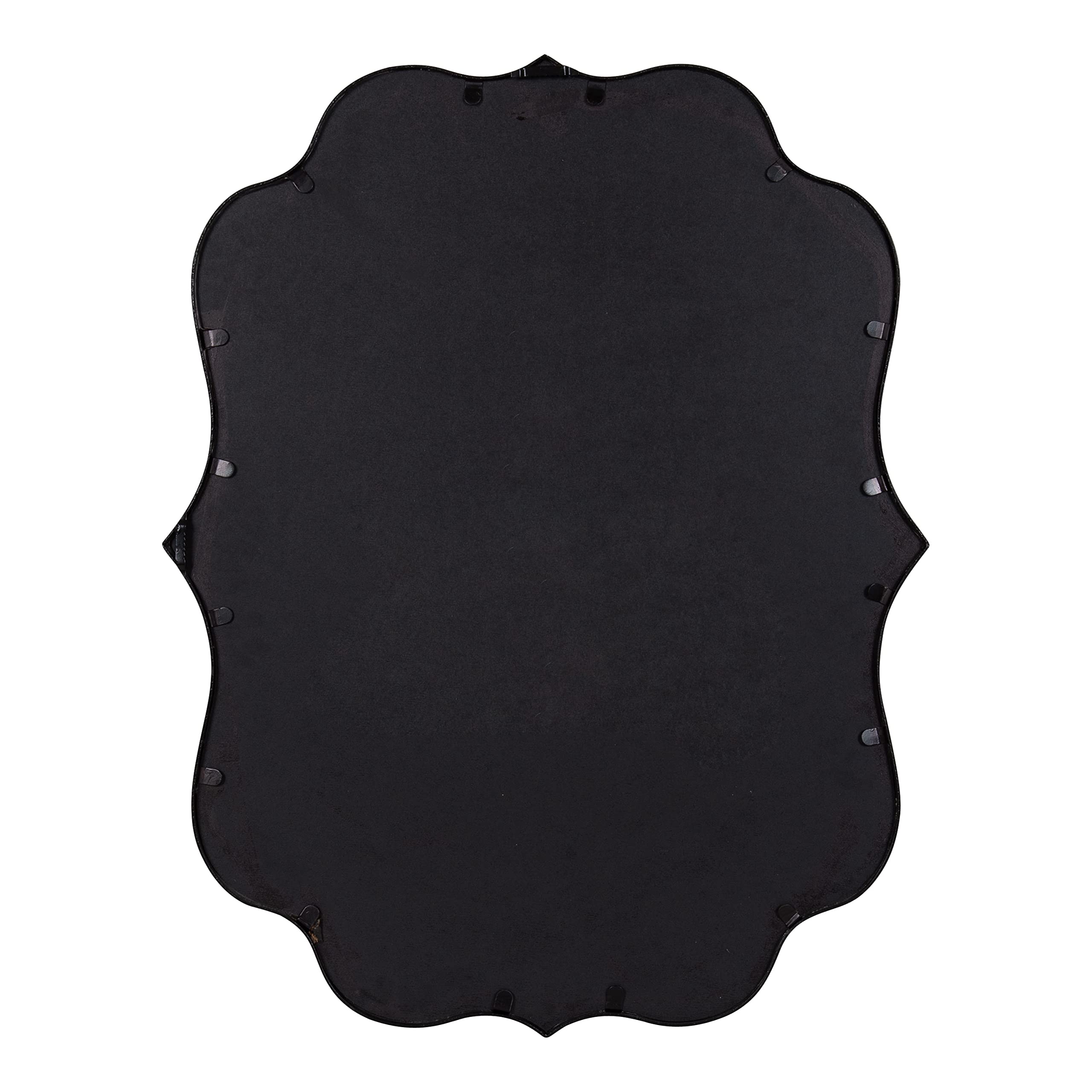 Kate and Laurel Higby Scalloped Wall Mirror, 24 x 31, Black, Decorative ...
