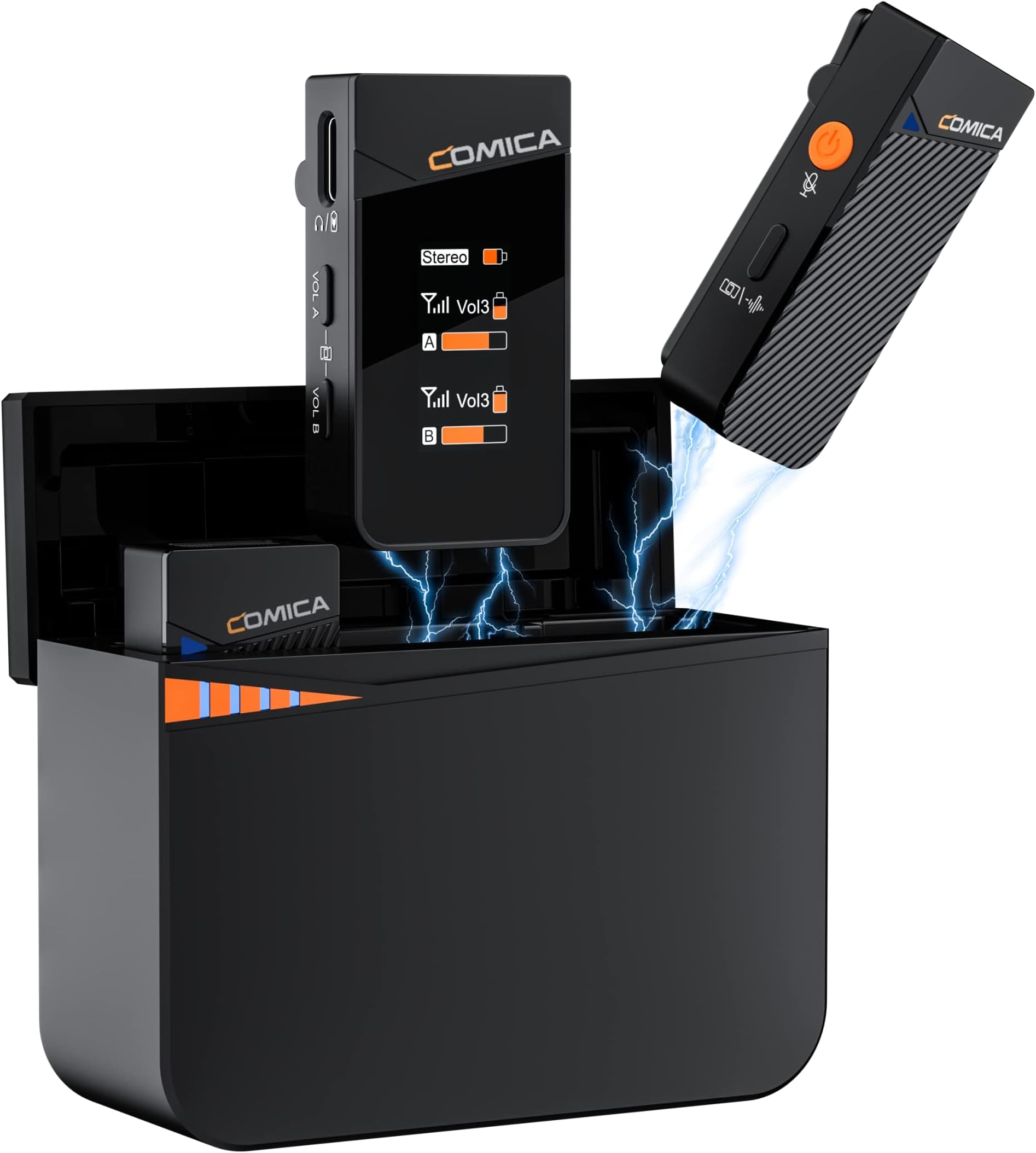 Amazon.com: Comica BoomX-D2 - Wireless Microphone System for Cameras ...