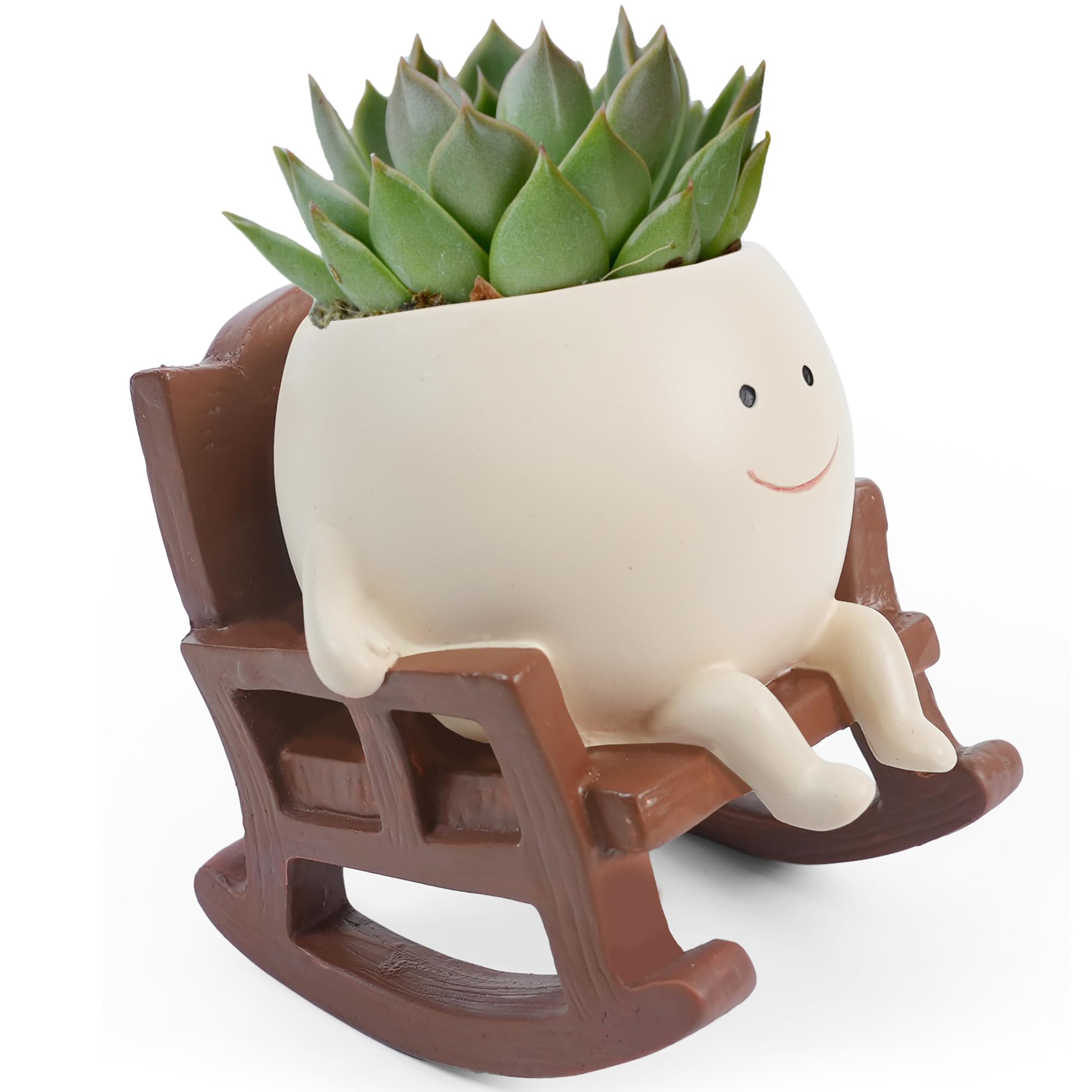 Amazon.com: HomeLuvo Smiley Face Planter Rocking Chair - Cute Smiling ...