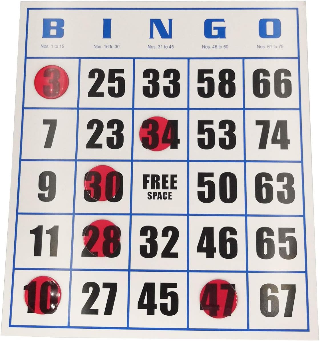 Buy Yuanhe 50 Jumbo Bingo Game Cards Bingo Set Bingo Paper Game Cards 
