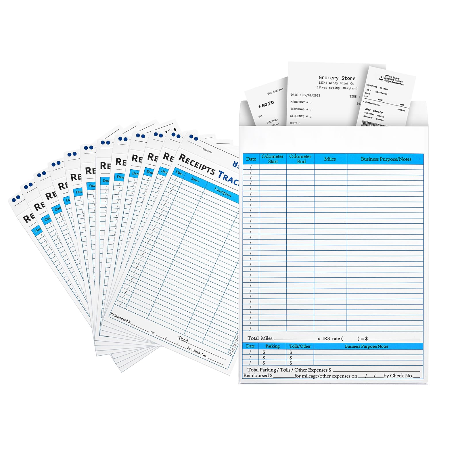 12pcs Receipt Storage & Expense Organizer Envelopes (202lb Kraft Paper ...