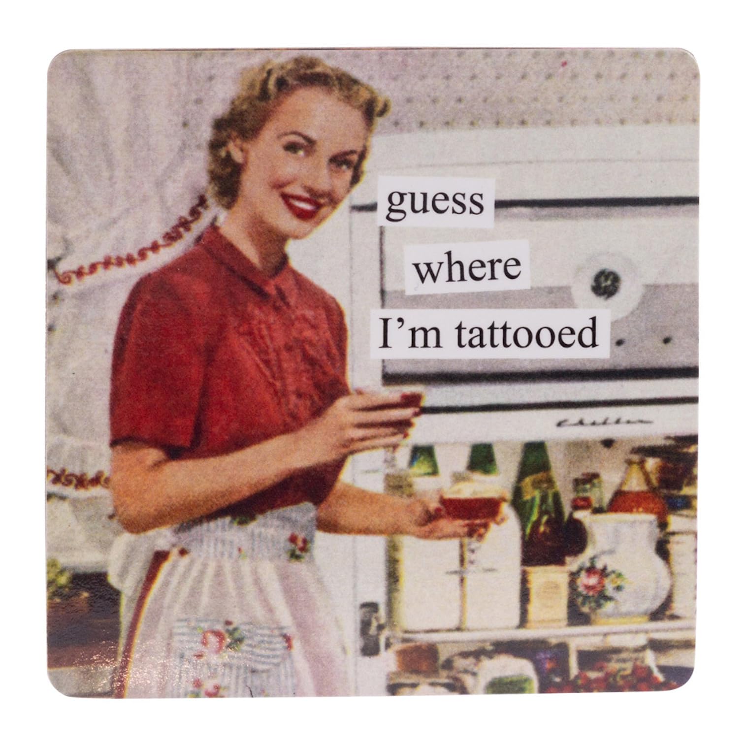 Amazon.com: Anne Taintor Square Refrigerator Magnet - Tattoo ...