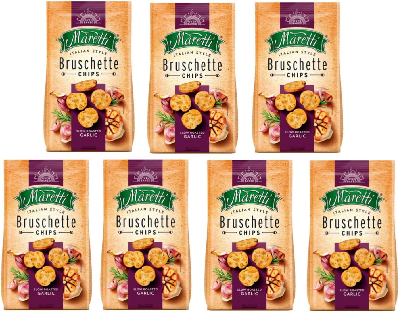 Bruschette Maretti Roasted Garlic 70g Pack of 7 : Amazon.co.uk: Grocery