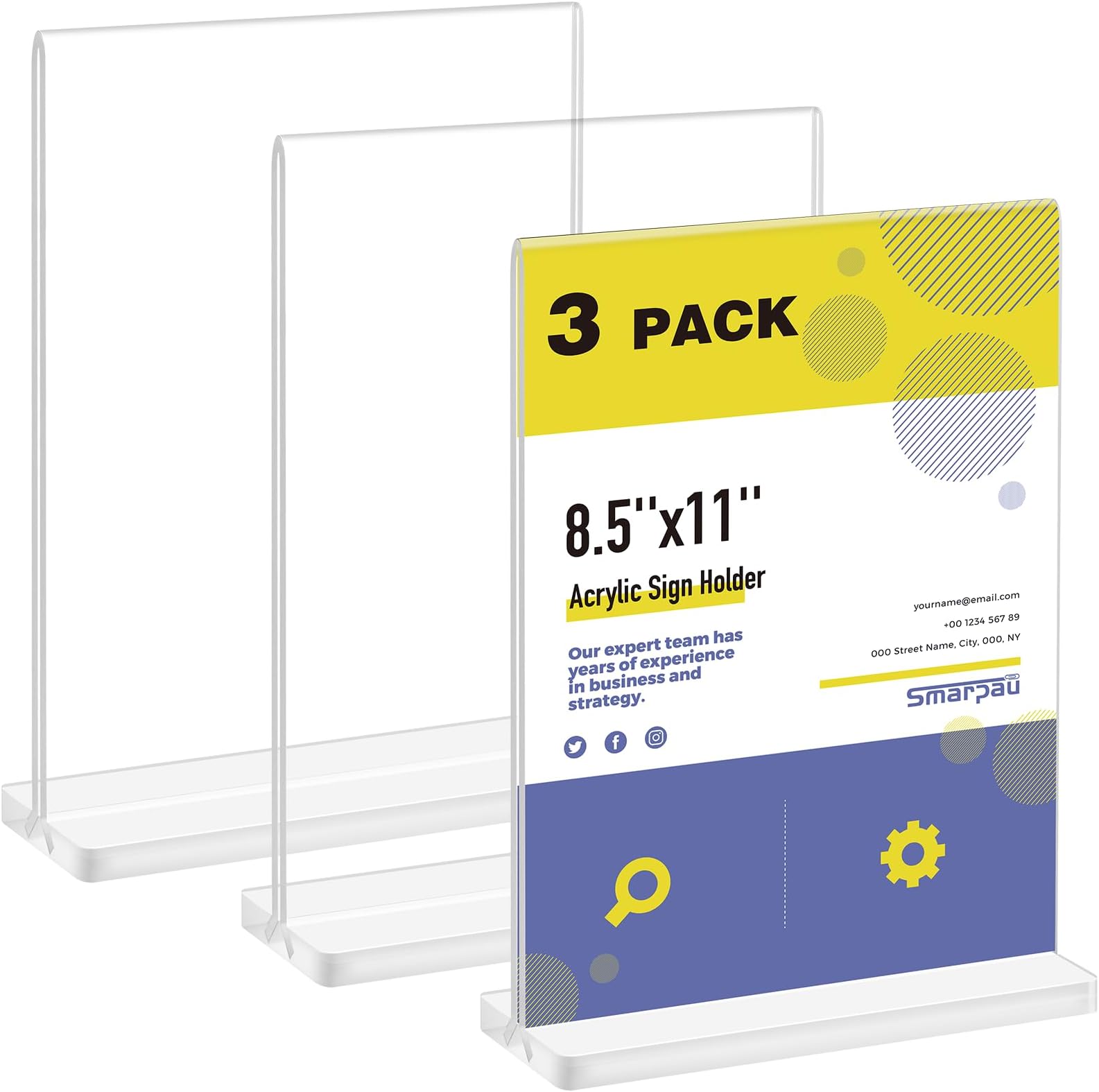Amazon.com: 12 Pack Clear Blank Acrylic Sign Holder with Diamond Shape ...