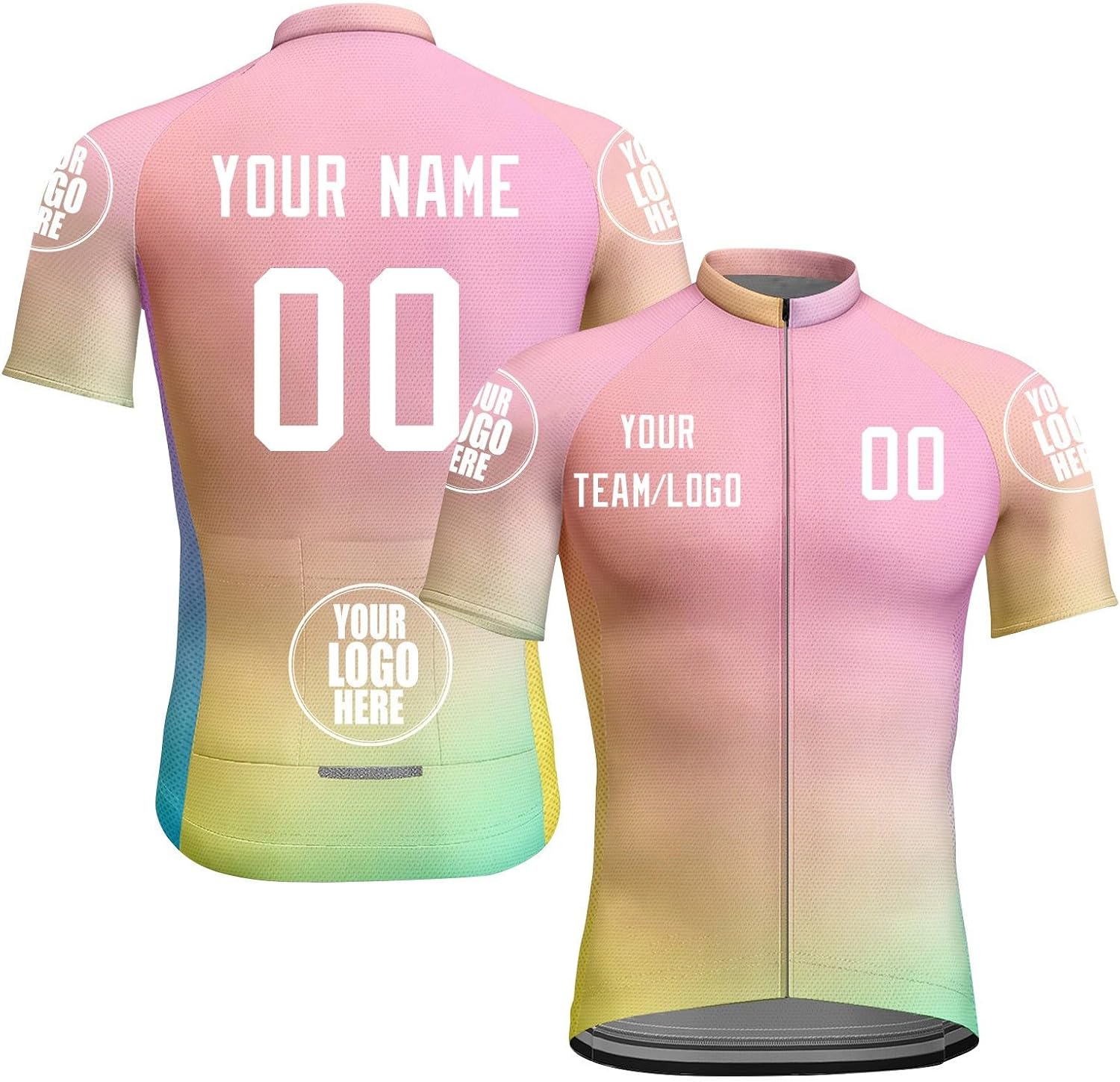 Custom Cycling Jersey Men Personalized Biking Shirts Full Zip with ...