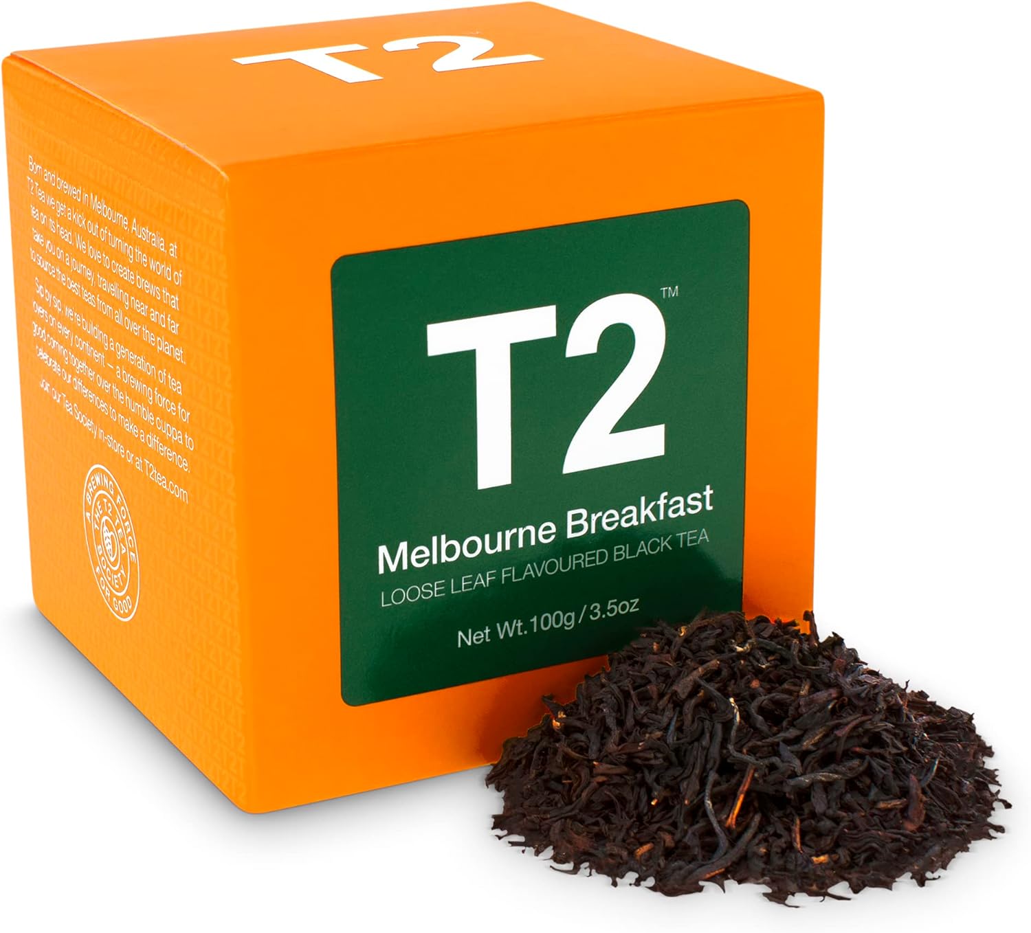 T2 Tea Melbourne Breakfast Loose Leaf Black Tea in Box, 3.5 Ounce (100g ...