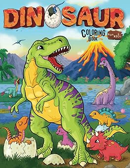Dinosaur Coloring Book for Kids: Realistic, Fun, Adorable Illustrations ...