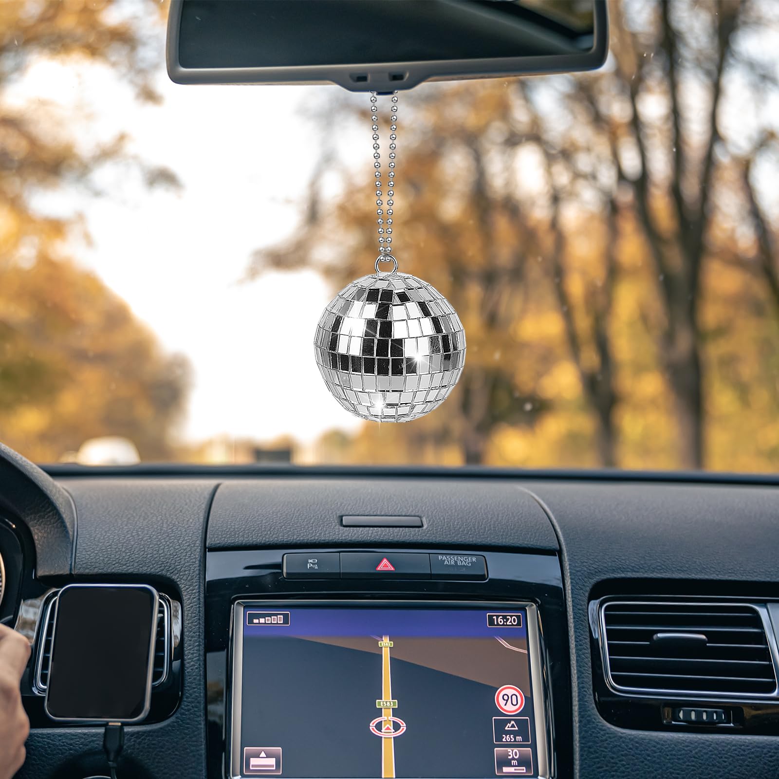 Amazon.com: AHQiZFX Disco Ball Car Accessory, Mirror Disco Ball Hanging ...