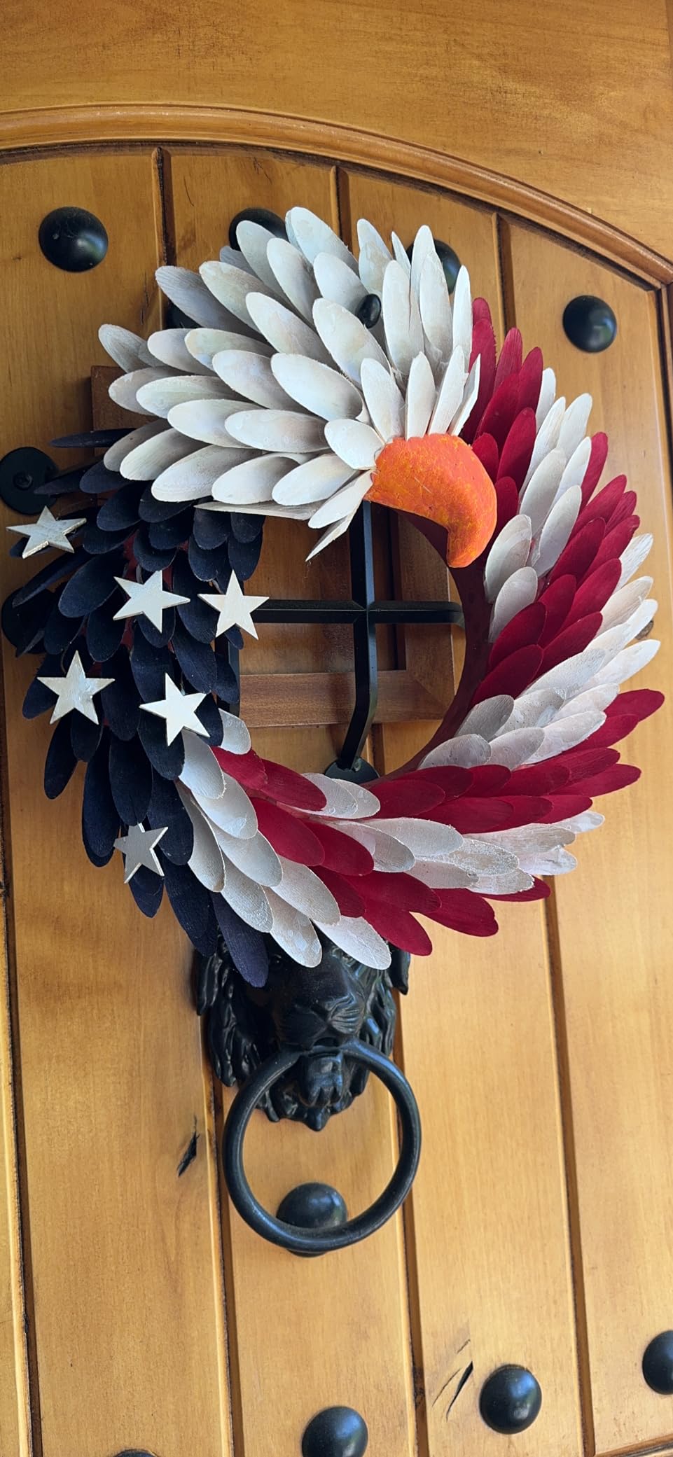 Amazon.com: Collections Etc Wooden 4th of July Patriotic Eagle Door ...