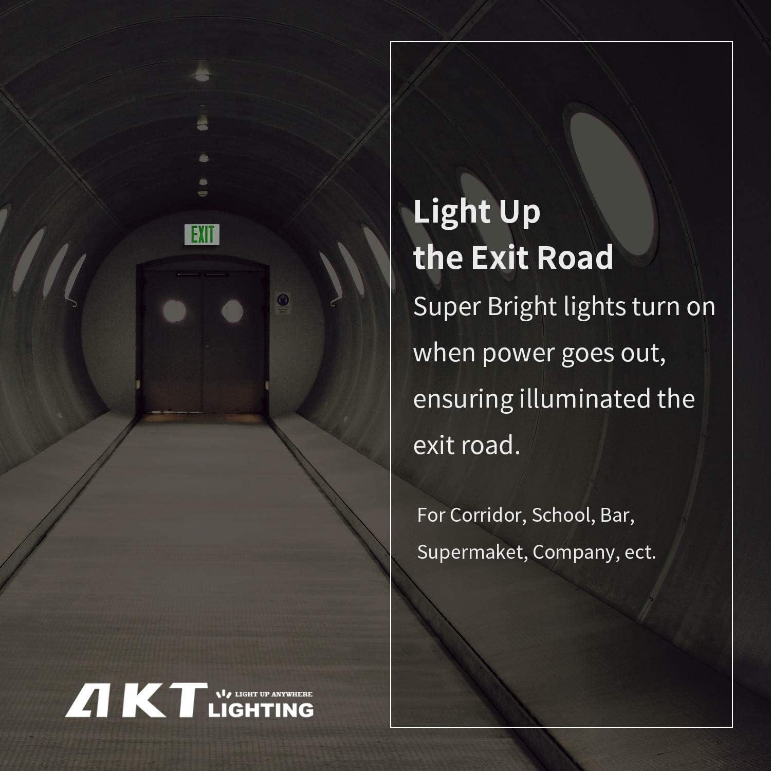 Snapklik.com : AKT LIGHTING Red LED Exit Sign Emergency Light