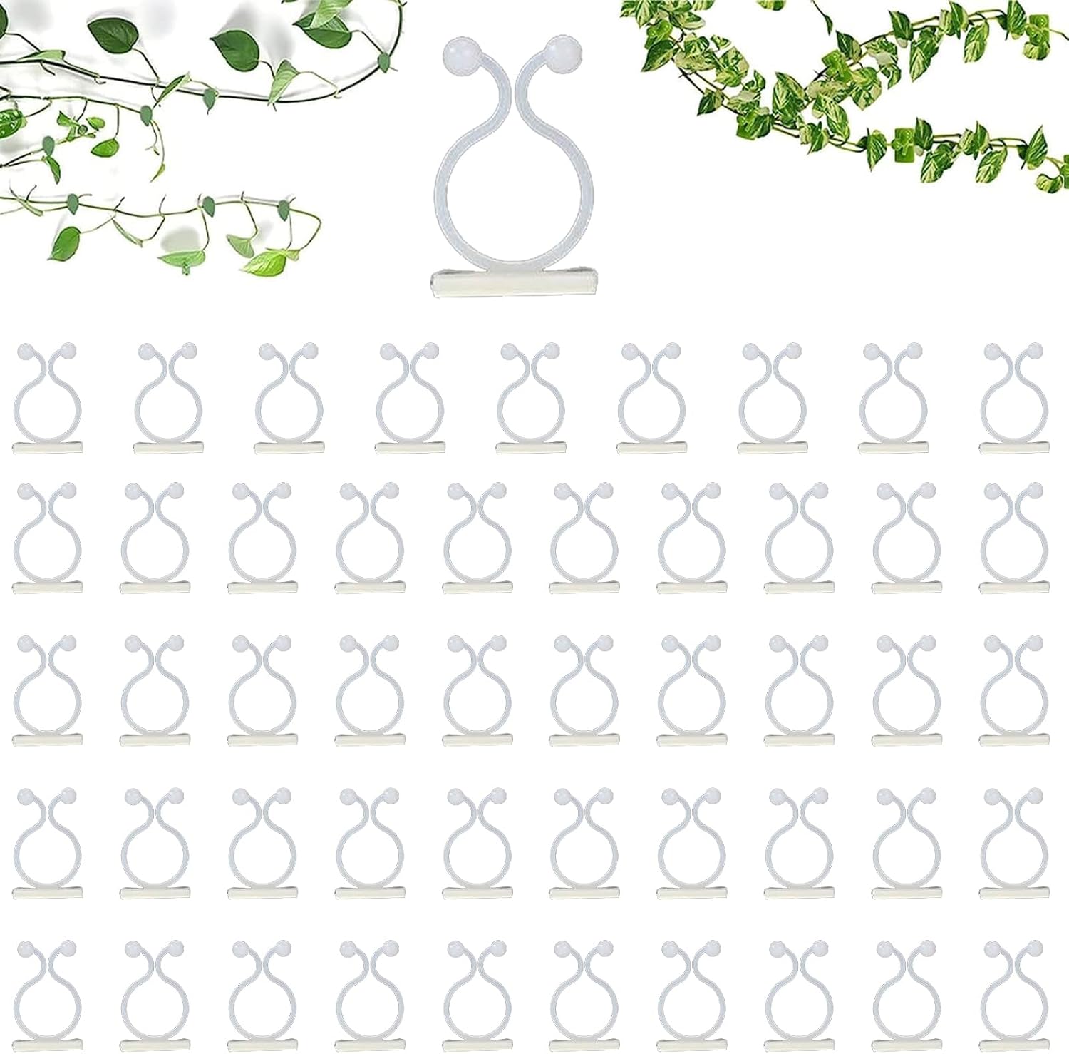 Amazon.com : 50Pcs Wall Plants Climber Vine Sticky Fixture Clips Plant ...