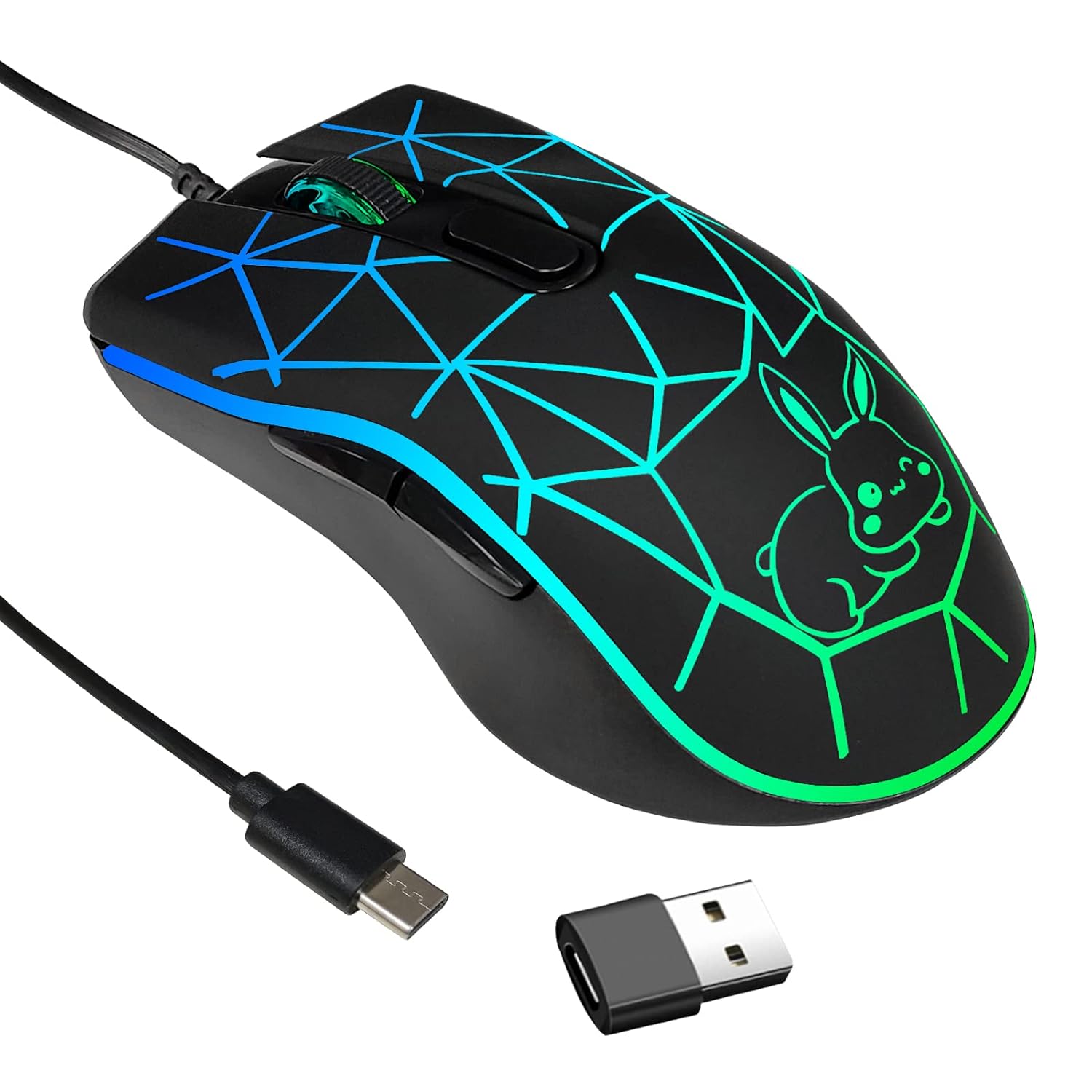 Amazon.in: Buy IULONEE Wired USB C Mouse for PC, Type C Silent Mouse ...