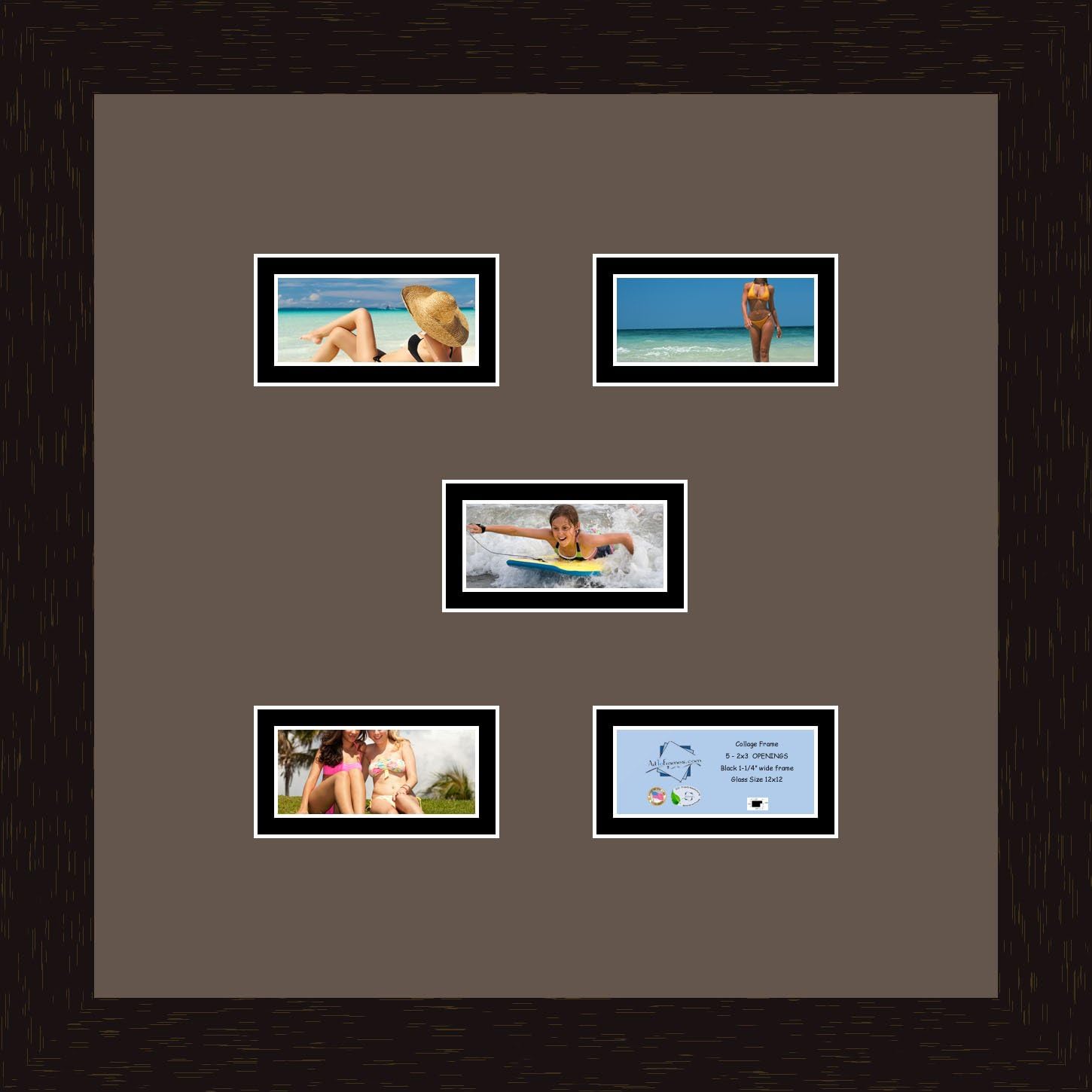 Amazon.com - Art to Frames Double-Multimat-69-119/89-FRBW26061 Collage ...