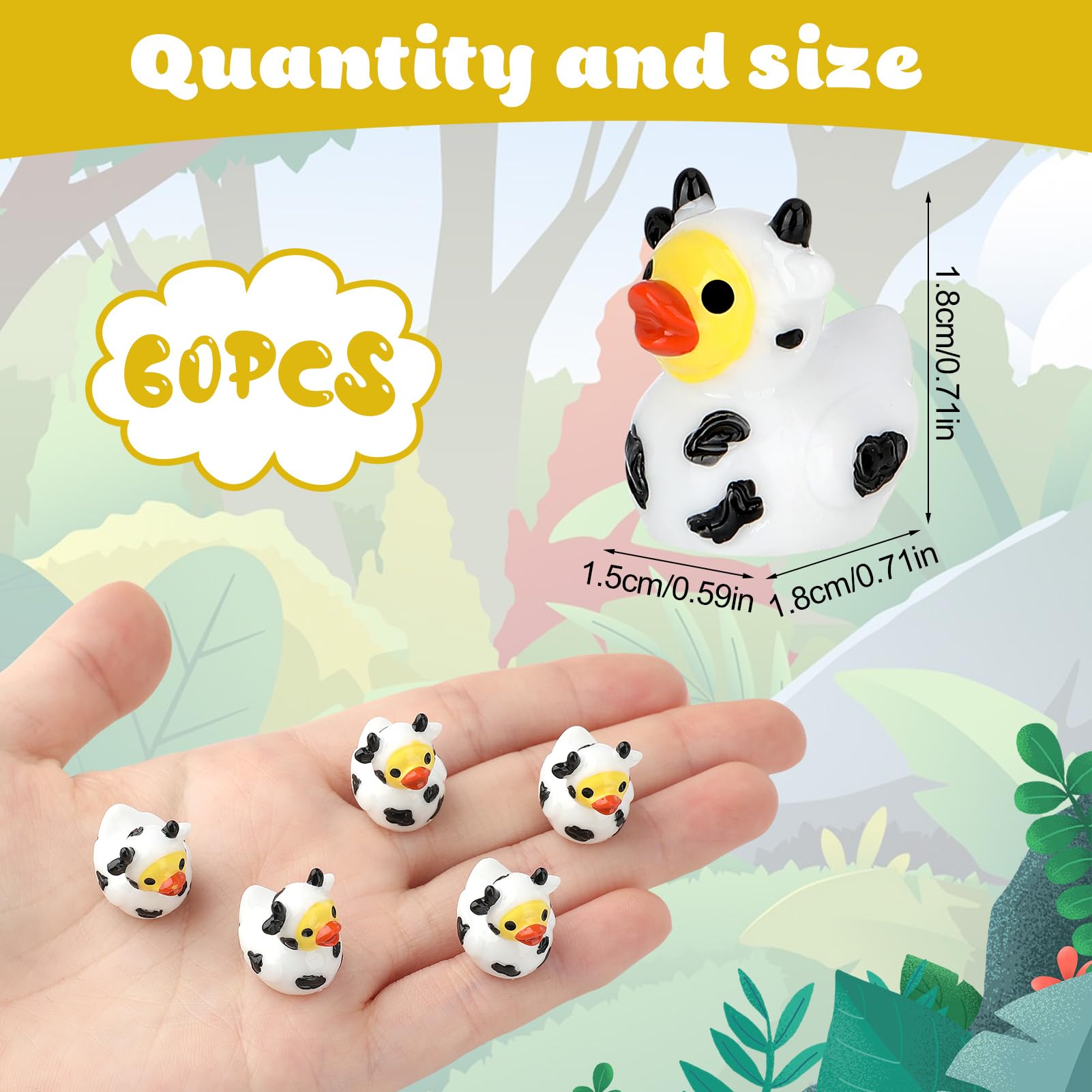 Snapklik.com : GGSTDDUP Cow Ducks, Mini Cow Resin Ducks Bulk, Cute Cow ...