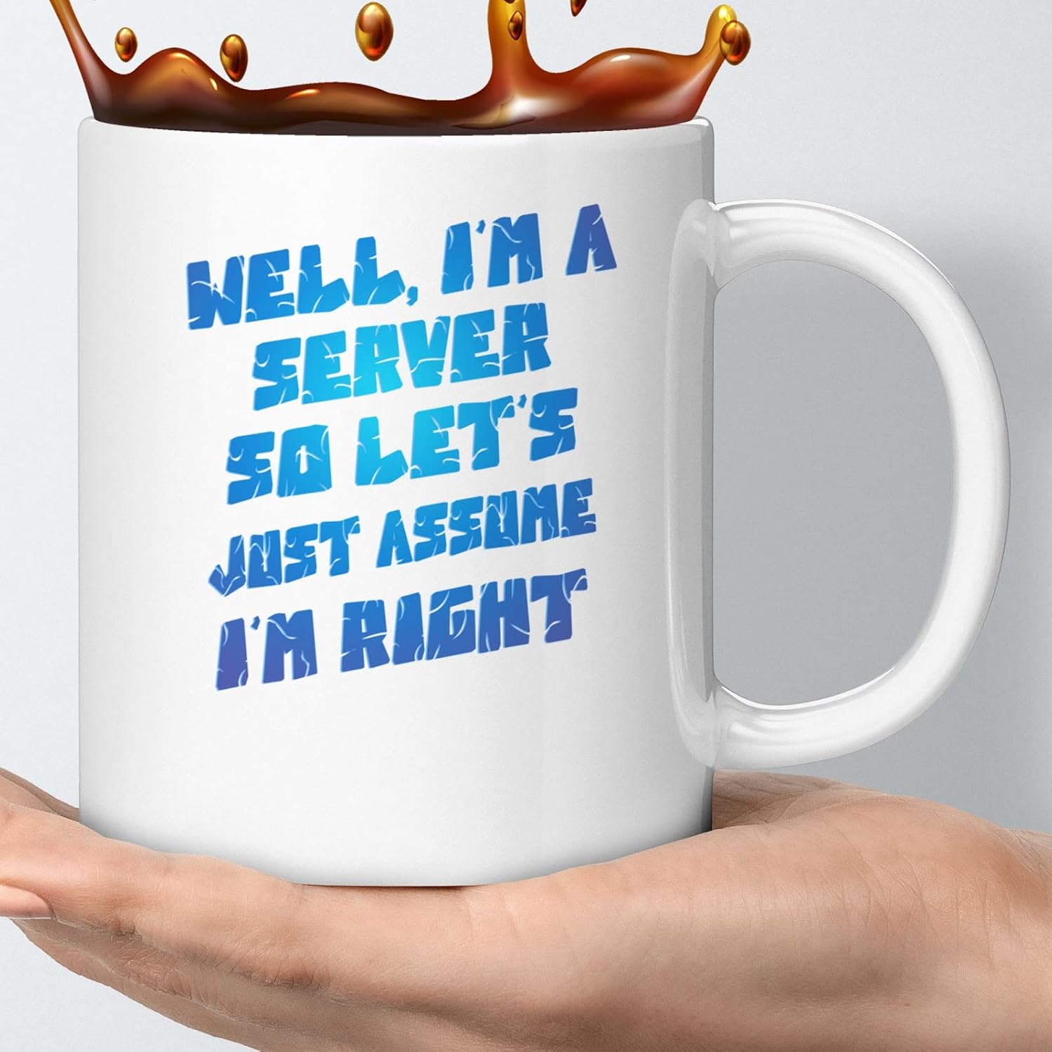 Amazon.com: Novelty Gift Coffee Mug Graduation Gift, Well, I'm a Server ...