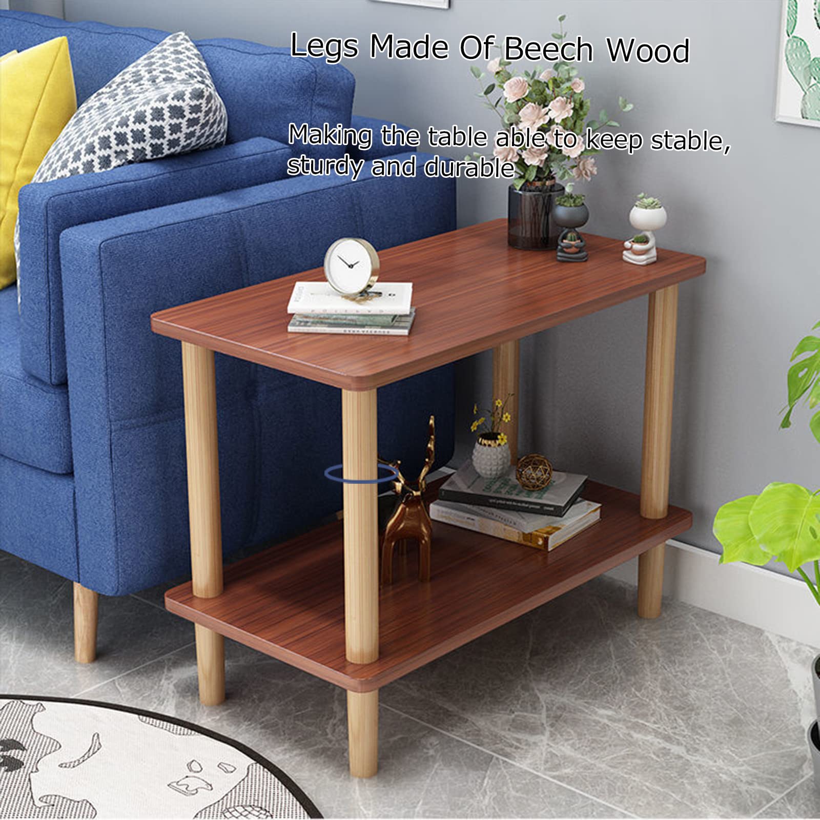 Masa de cafea, Walalla, MDF/Lemn, Alb/Natural - eMAG.ro