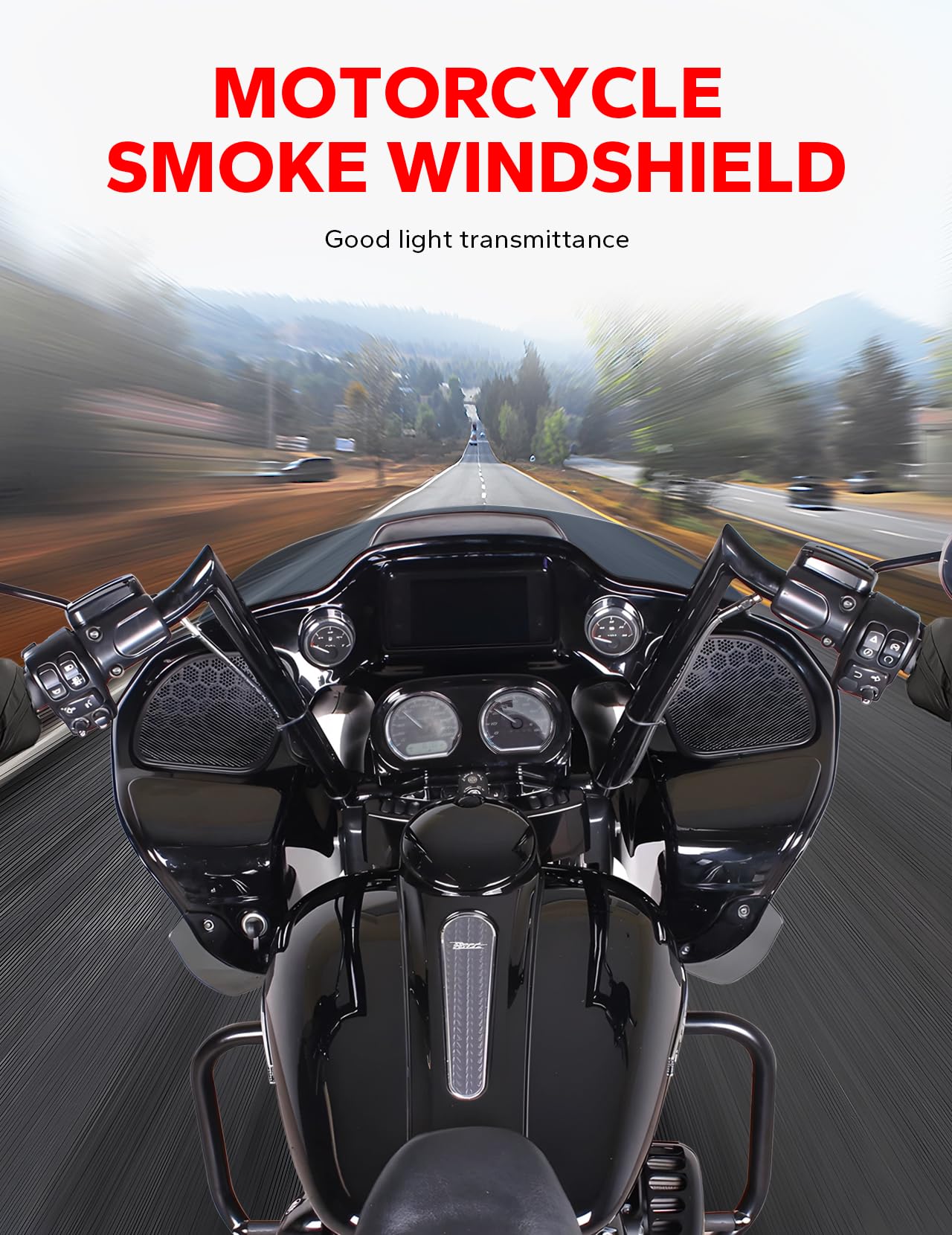 Snapklik.com : Amazicha 5 Windshield Windscreen Motorcycle Wind ...
