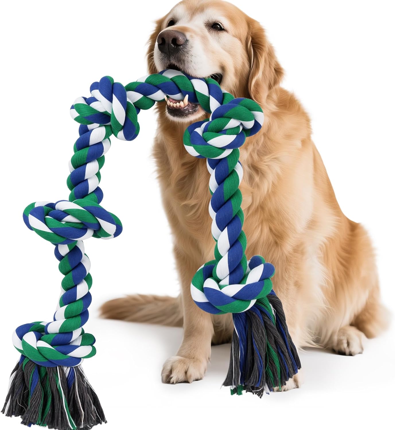 Pet Supplies : SZEE Dog Rope Toy for Large Dogs, 37 Inch 5 Knots, Tug ...