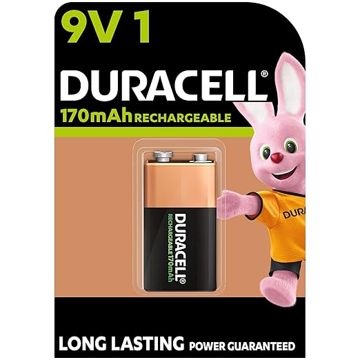 Duracell Rechargeable 9V 170 mAh MiMH Batteries-Pack of 1 : Amazon.in ...