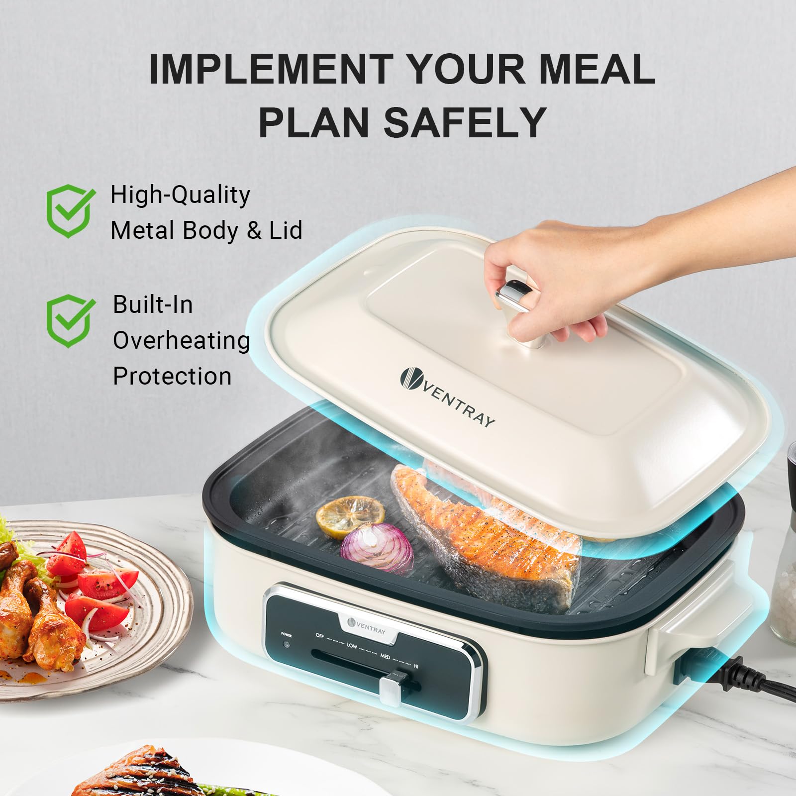 Venting Electric Grills Indoor Ventray Classic Indoor Grill Set,