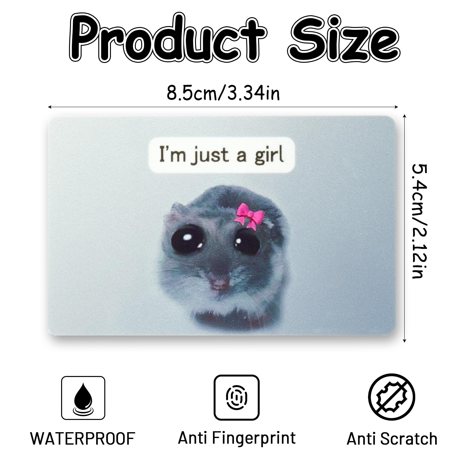 Teary Eyed Girl Memes Crying Hamster Sticker, Sad Hamster Meme Sticker