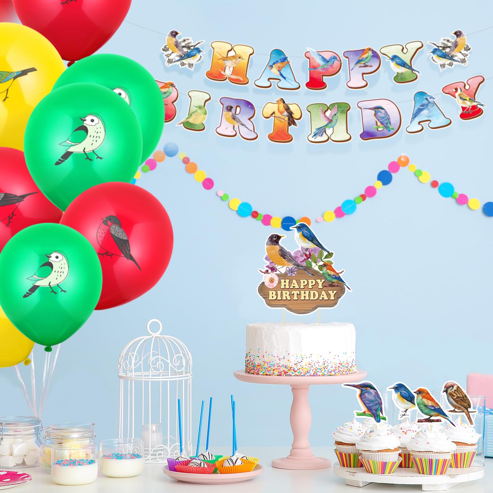 Bird Themed Birthday Parties Printable Watercolor Bird Birthday Party