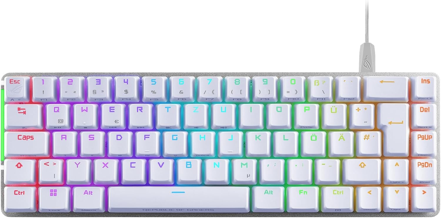 ASUS ROG Falchion Ace WHT RGB Gaming Keyboard (German Layout, 65% Form ...