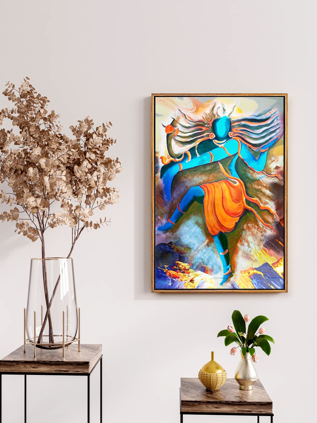 999STORE Lord Shiva Natraj dancing in mountains lord shiva painting ...