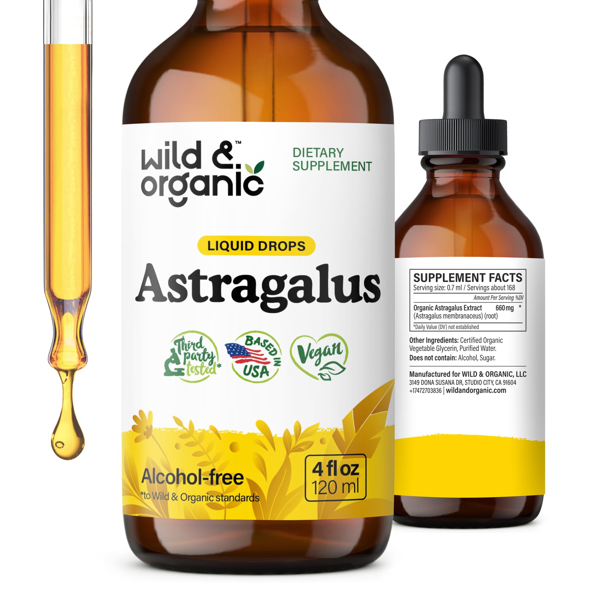 Amazon.com: Wild & Organic Astragalus Tincture - Immune Support ...