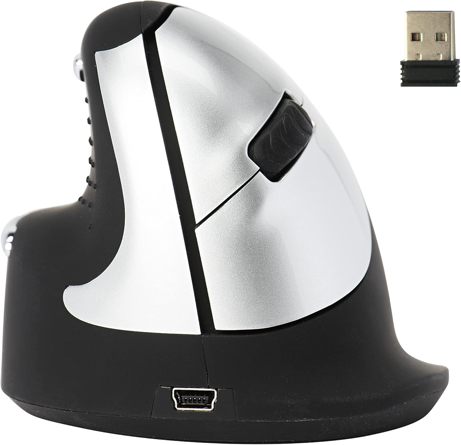 R-Go HE Ergonomische Maus, Für linkshänder, 2.4G Kabellos, 500/1000 ...