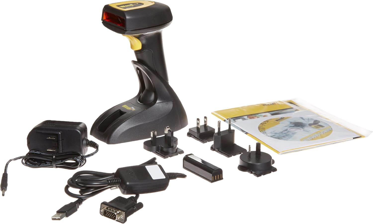 Wasp WWS850 Freedom Wireless Barcode Scanner Kit with USB Base, 100 ...