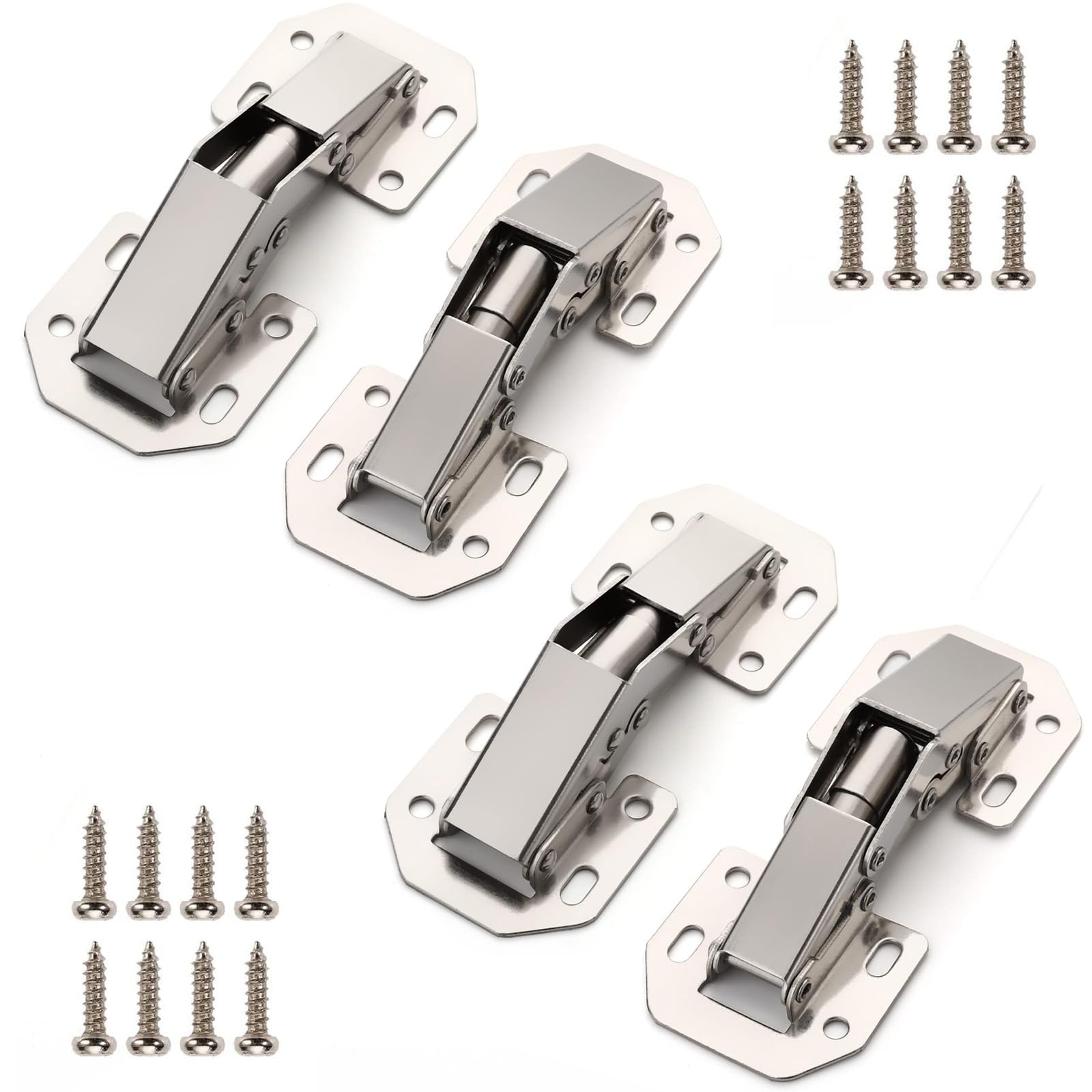 Joyzzz Cabinet Door Hinges, 4 PCS 90 Degree Strong and Sturdy Wardrobe ...