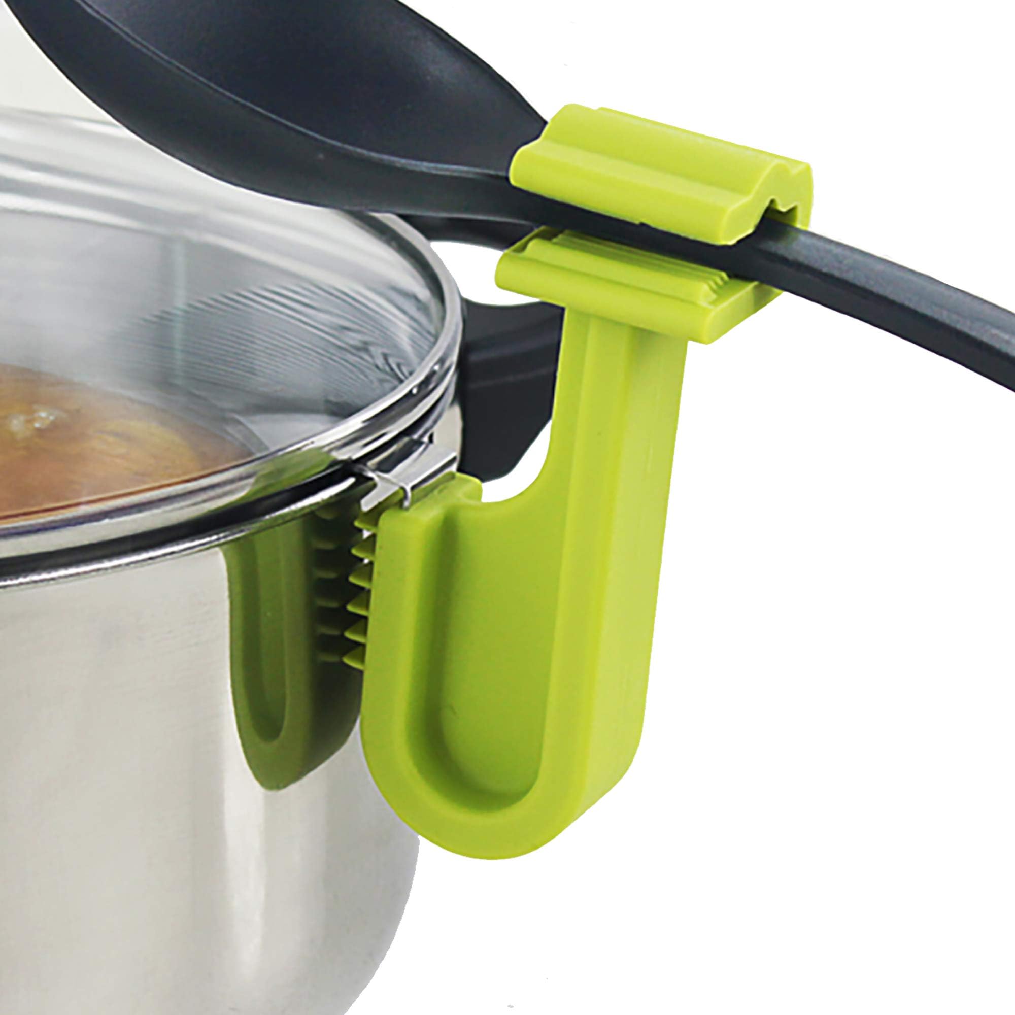 Amazon.com: Spoon Pot Pan Holder Spatula Bracket Clip Set Heat ...