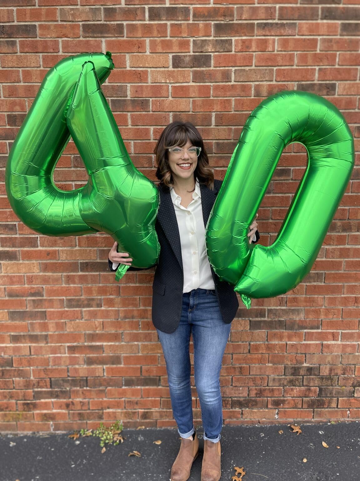 Snapklik.com : 40 Balloon Number, Green Number 40th Birthday Balloons ...
