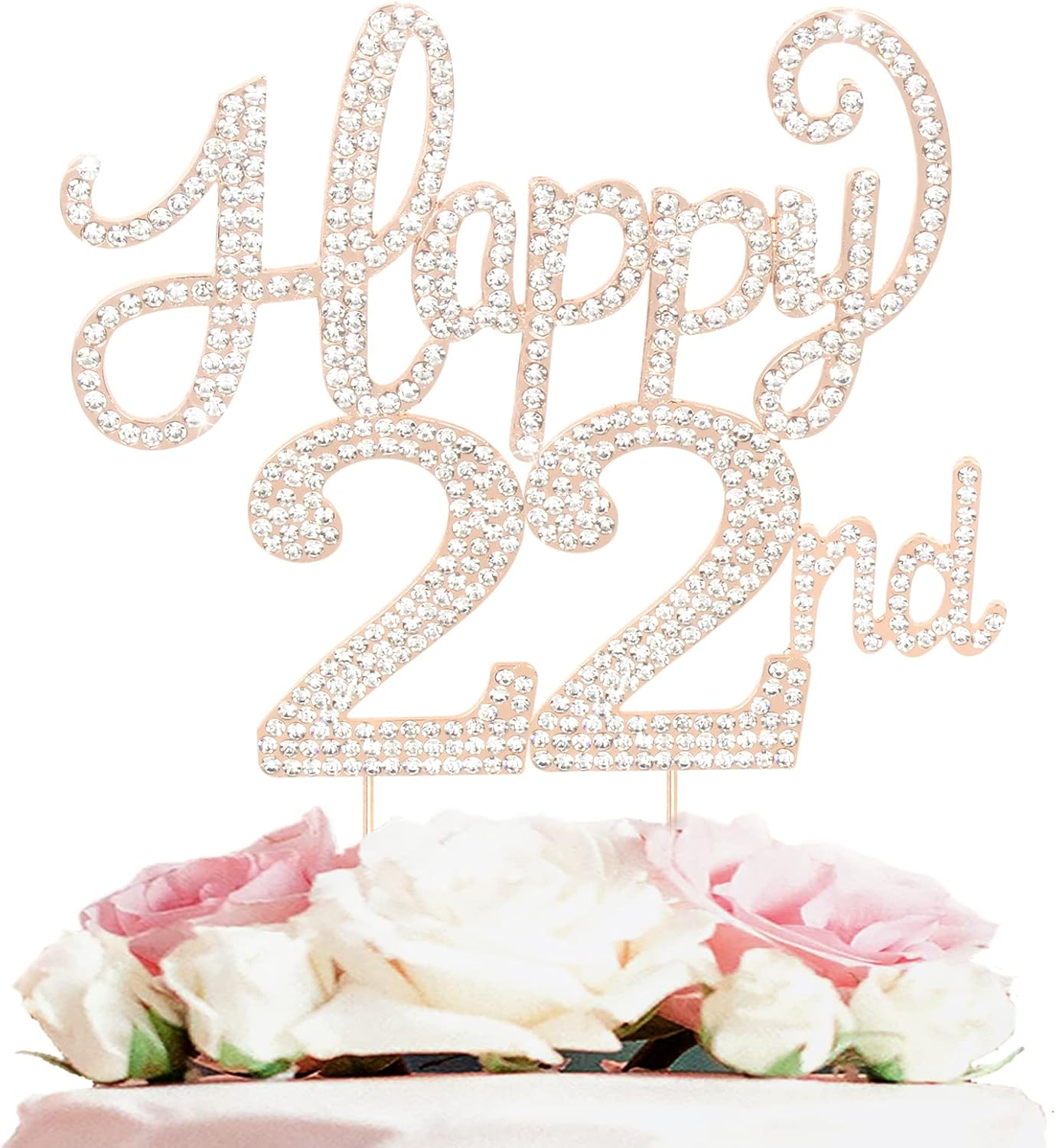 Amazon.com: Happy 22nd Birthday Decorations,22nd Birthday Gold ...