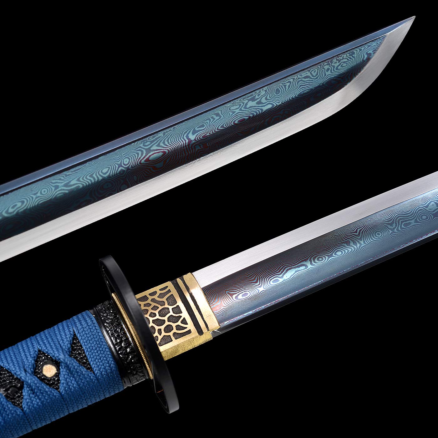 Buy entez Katana Sword Real Battle Ready,Damascus Katana,Japanese ...