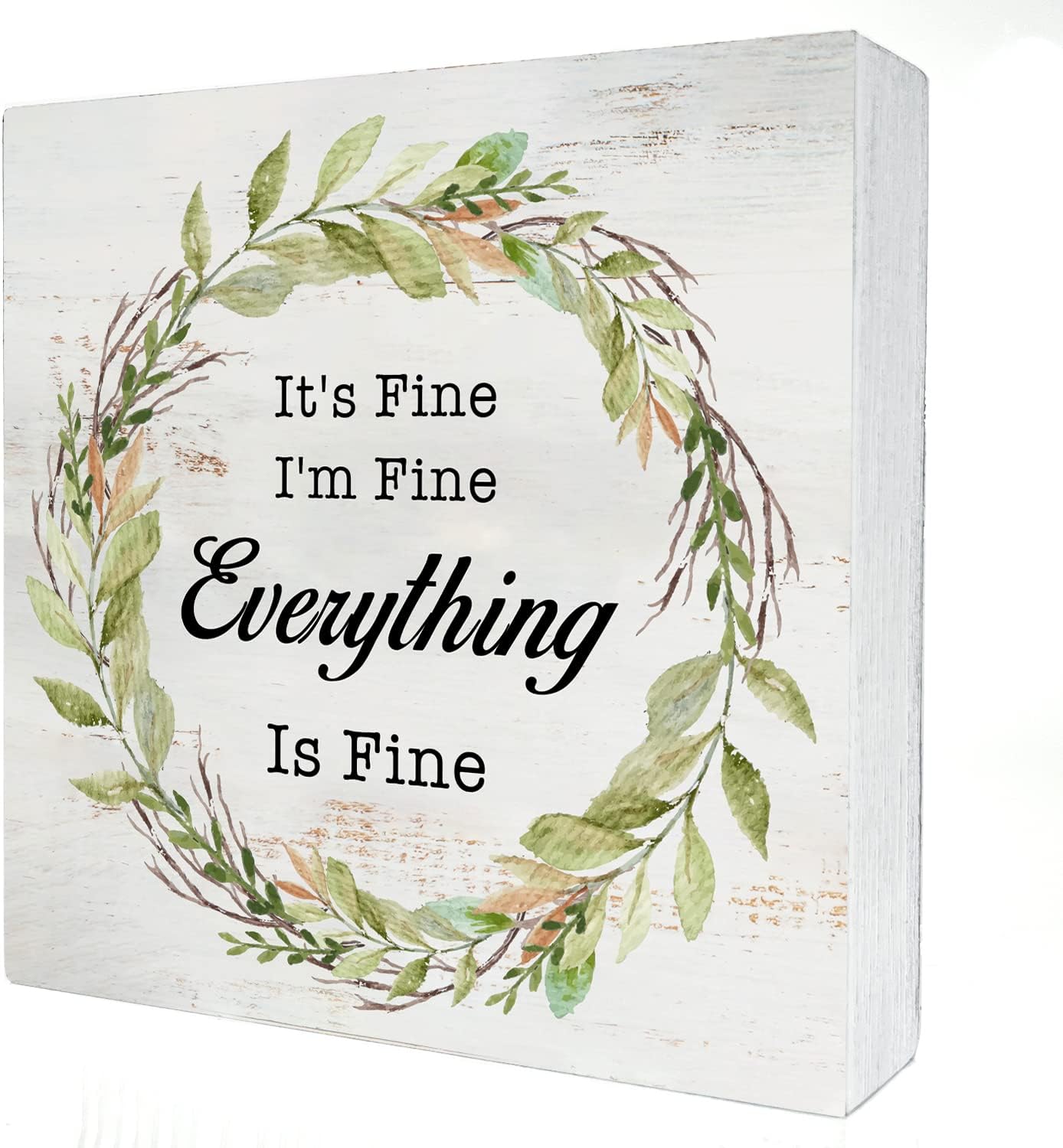 Amazon.com: It's Fine I'm Fine Everything Wood Box Sign Farmhouse ...