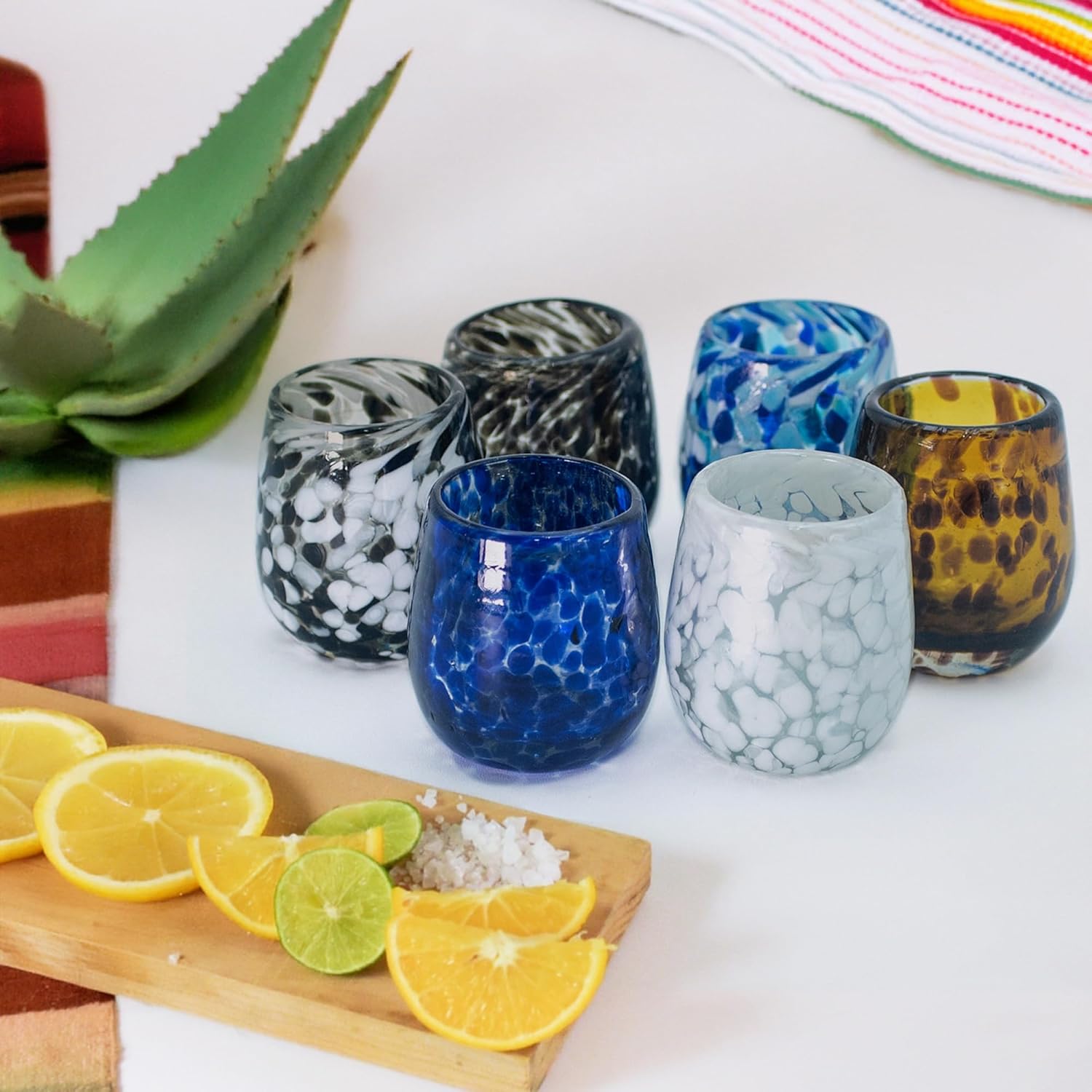 Amazon.com | Hand-Blown Mezcal & Tequila Sipping Glasses From Mexico ...